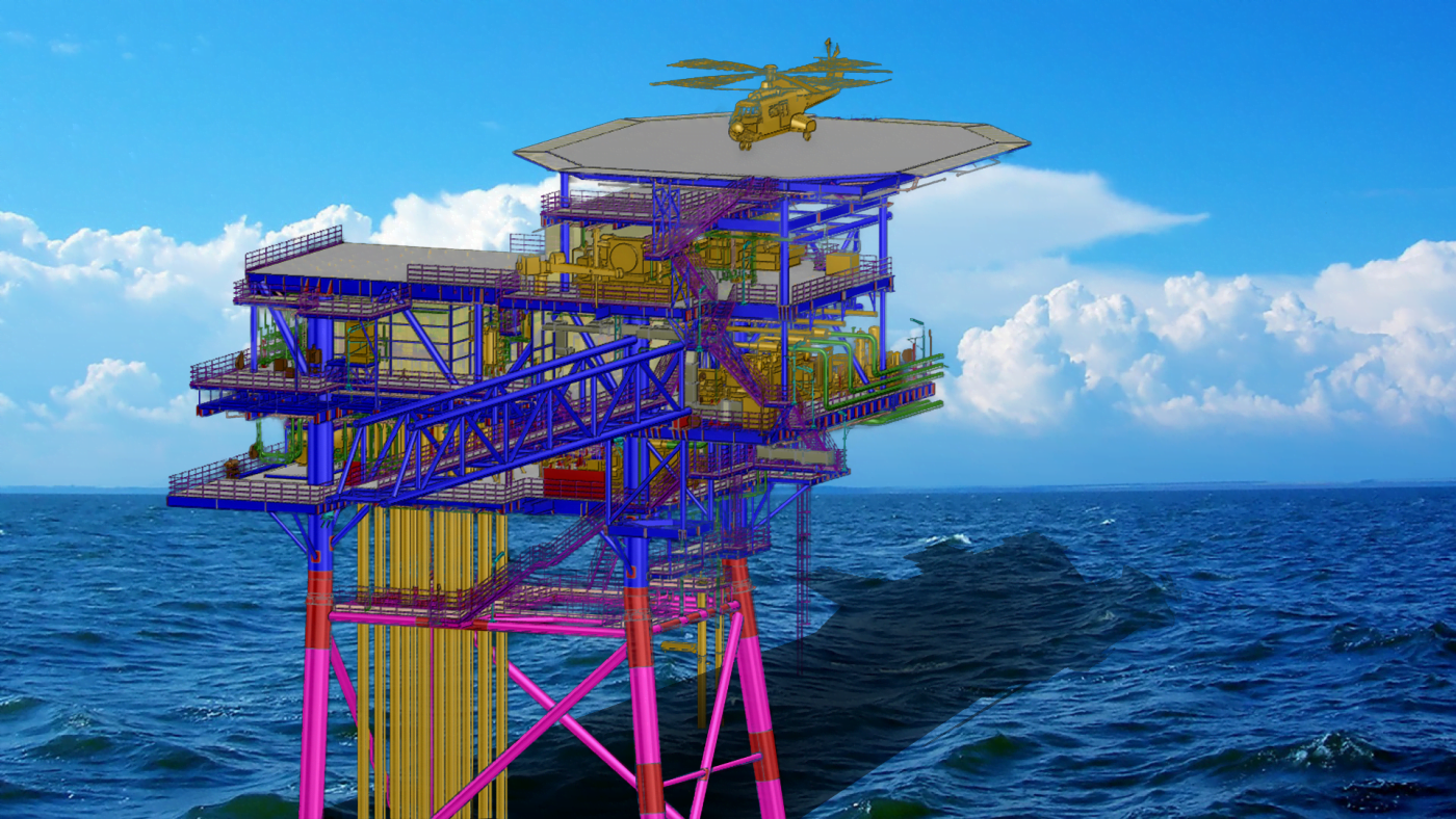 PEMOSE: Offshore project (3D Modelling Oil Rig Drawing Design)